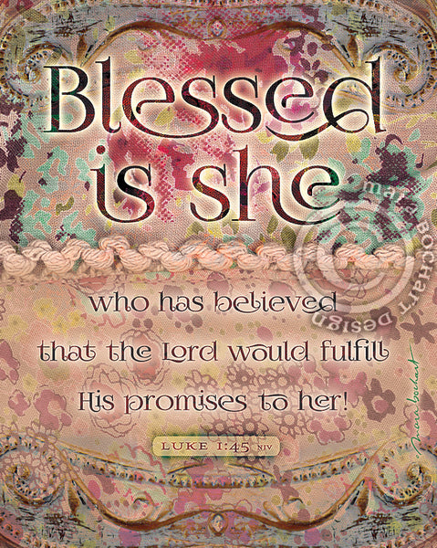 Blessed Is She - frameable print - Shine Living
